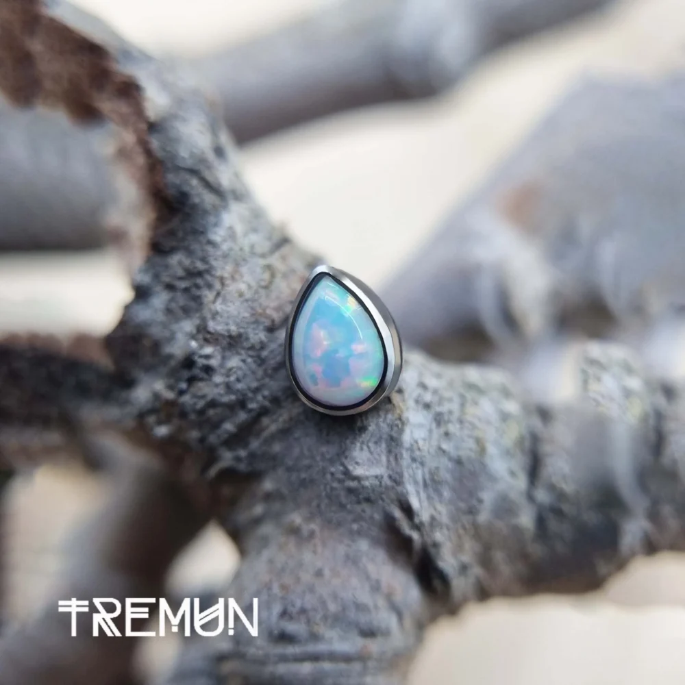 Opal Teardrop White - Tremun Piercing