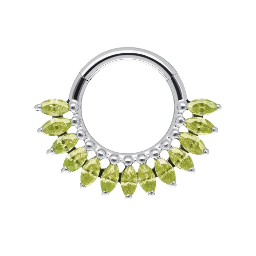 Maria Green Apple Clicker Ring 16G Titanium F-136