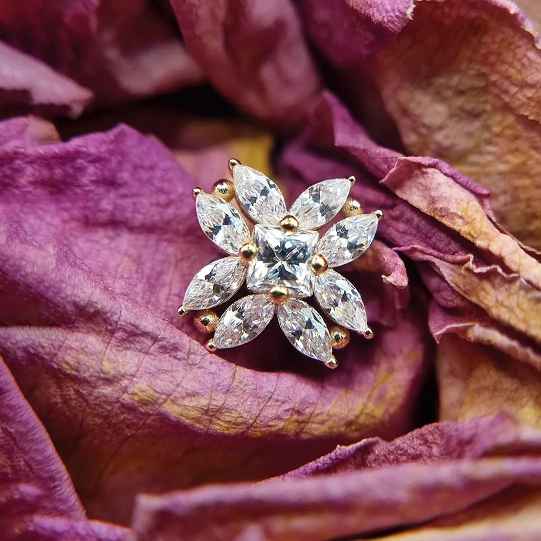 Serena V1 18k Gold 14G Piercing Top- Tremun Piercing