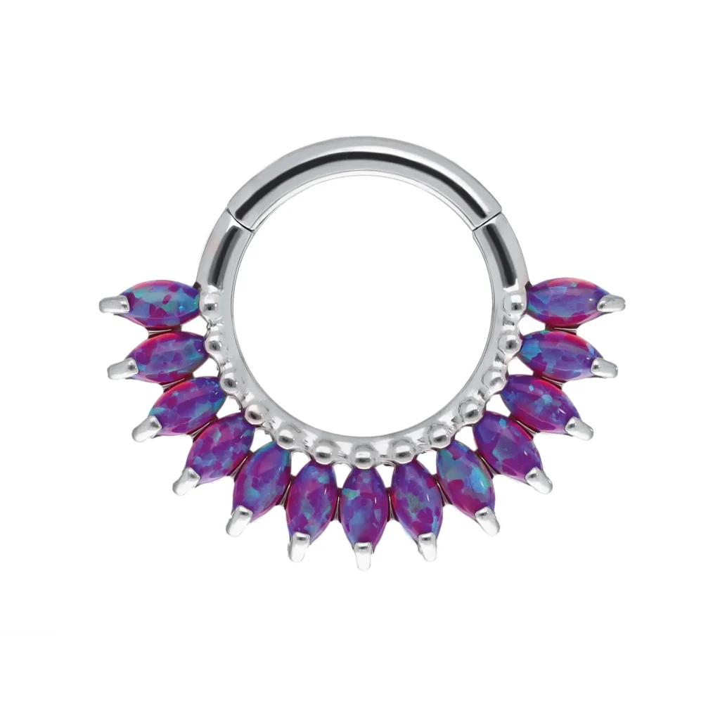 Maria Purple Opal Clicker Ring - Tremun Piercing
