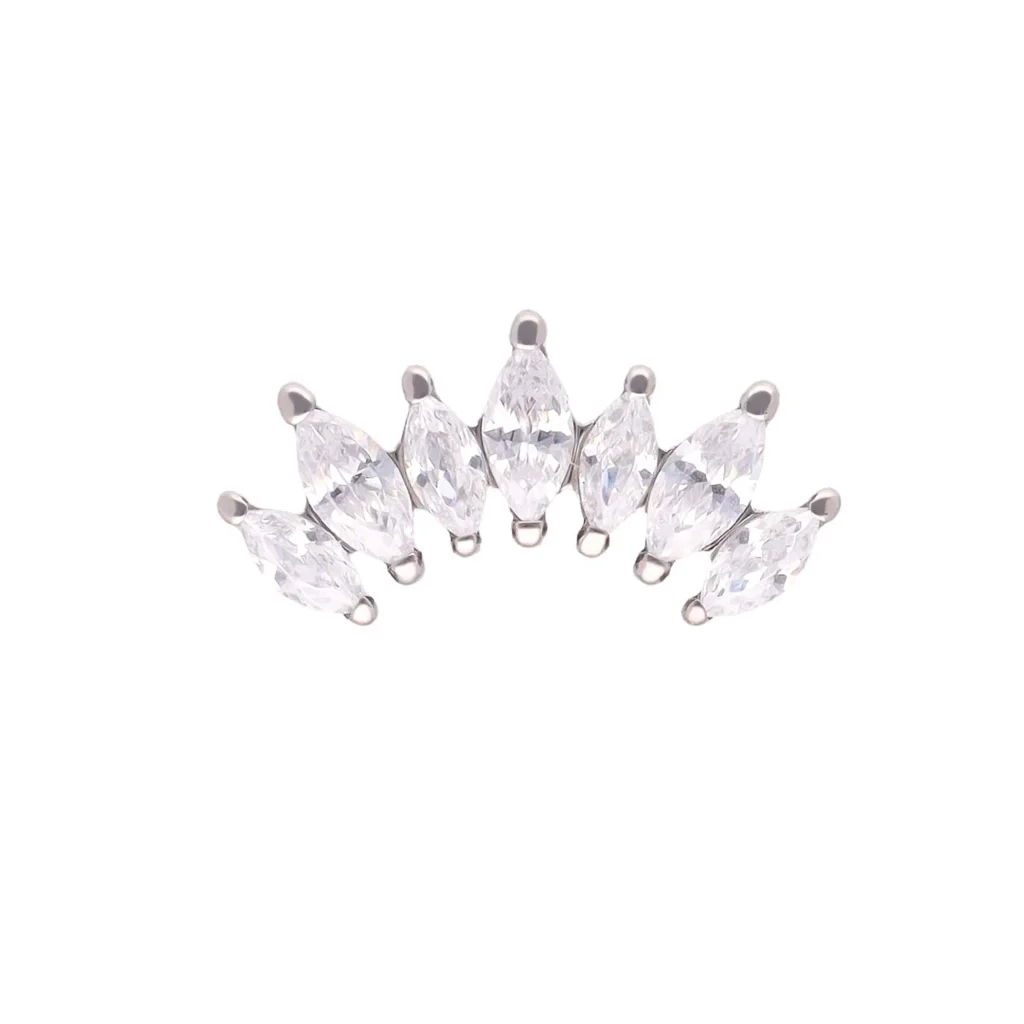Claudia White CZ Titanium Piercing Jewelry - Tremun Piercing