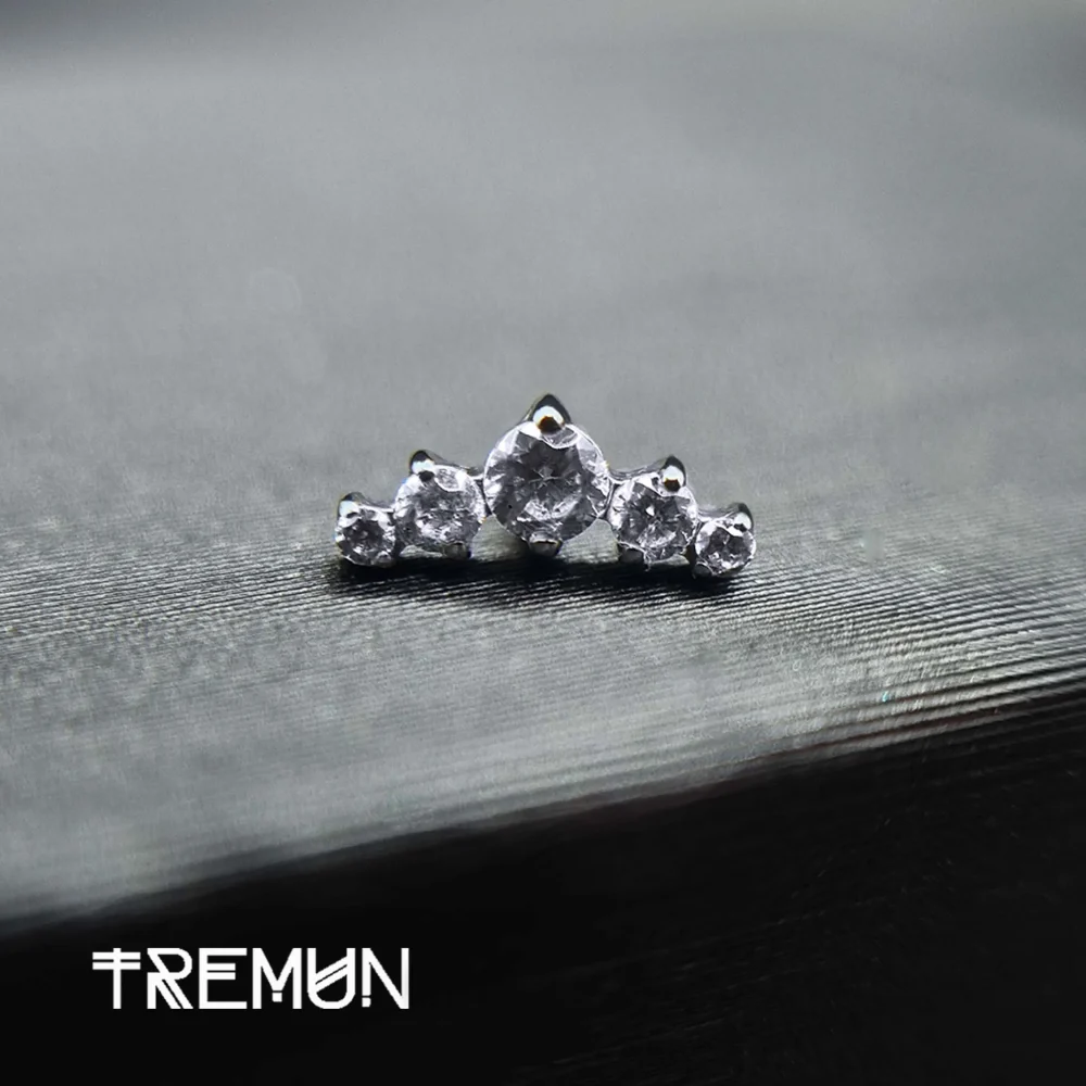 Nano Prong Cluster Top Titanium | Body Jewelry