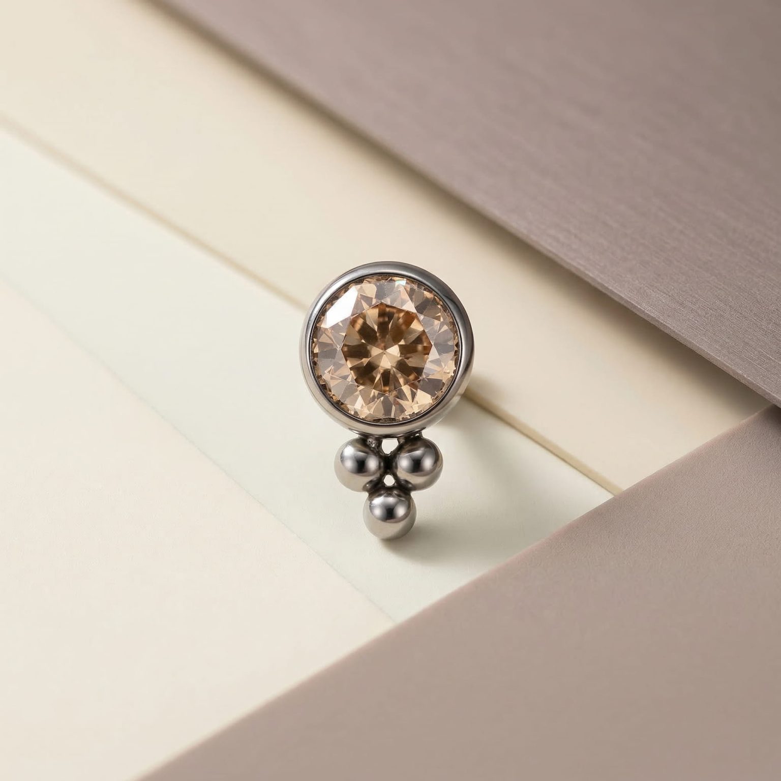 Venus Champagne CZ Piercing Joyería - Tremun Piercing