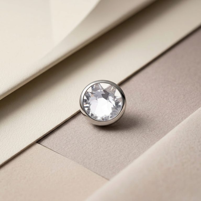 Titanium Dermal Top SW Crystal White- Tremun Piercing