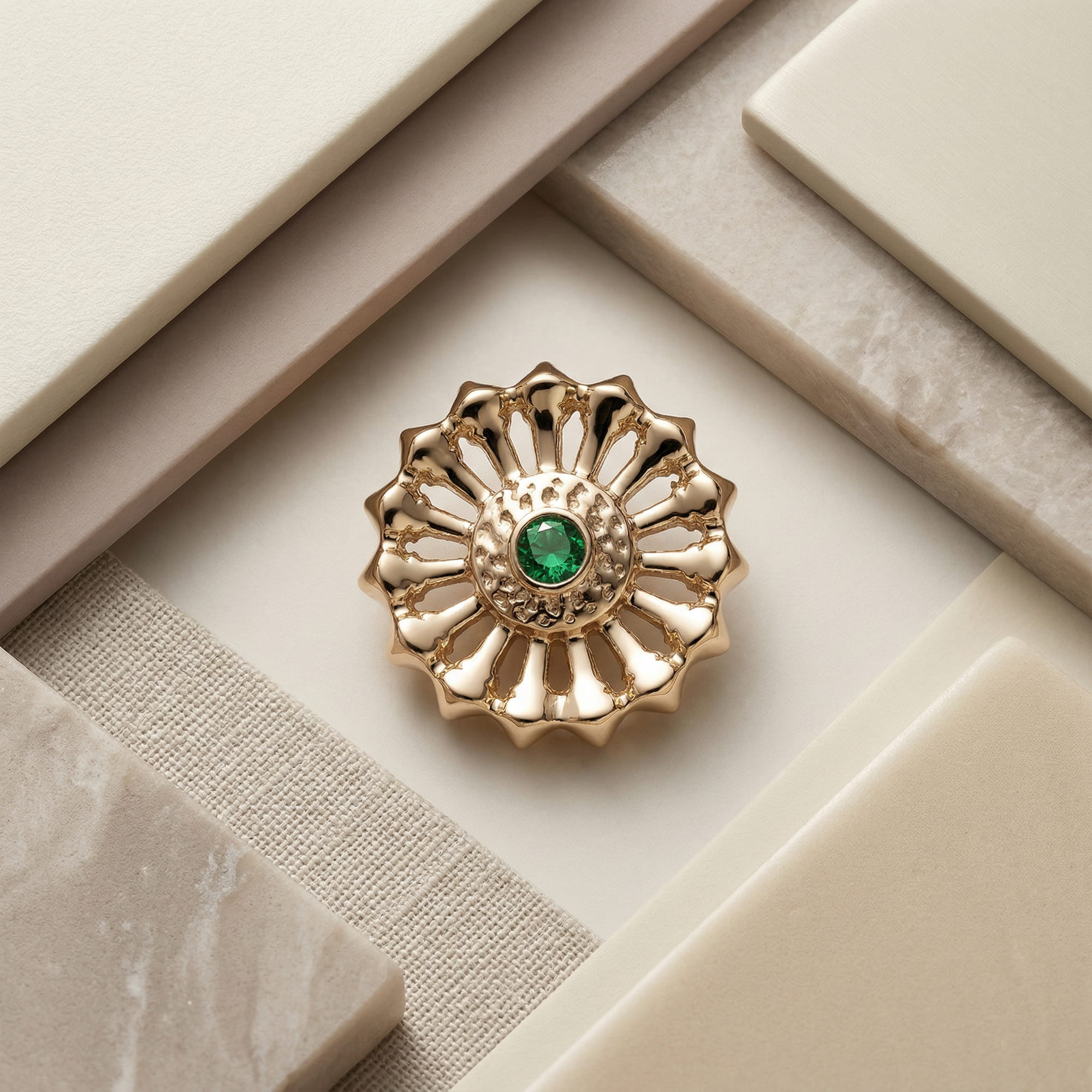 Minerva Emerald – 14k Gold Piercing Jewelry